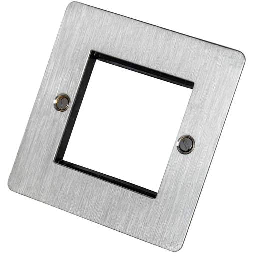Scolmore Click Define 1 Gang 2 Euro Module Front Plate Stainless Steel ...