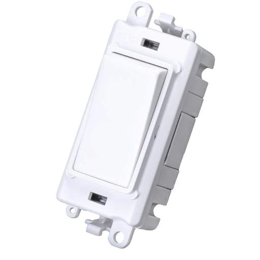 Scolmore Click Gridpro 20A Double Pole Switch Polar White (GM2018PW) | CEF
