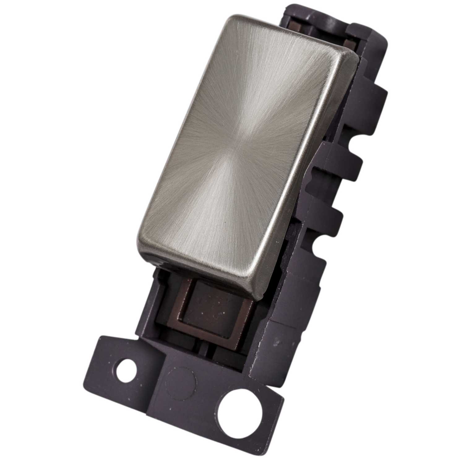 Scolmore Click Mini Grid 10A 2 Way Switch Module Brushed Steel (MD002BS ...