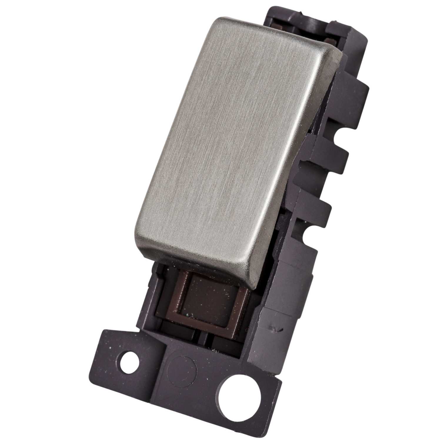 Scolmore Click Mini Grid 10A 2 Way Switch Module Stainless Steel ...
