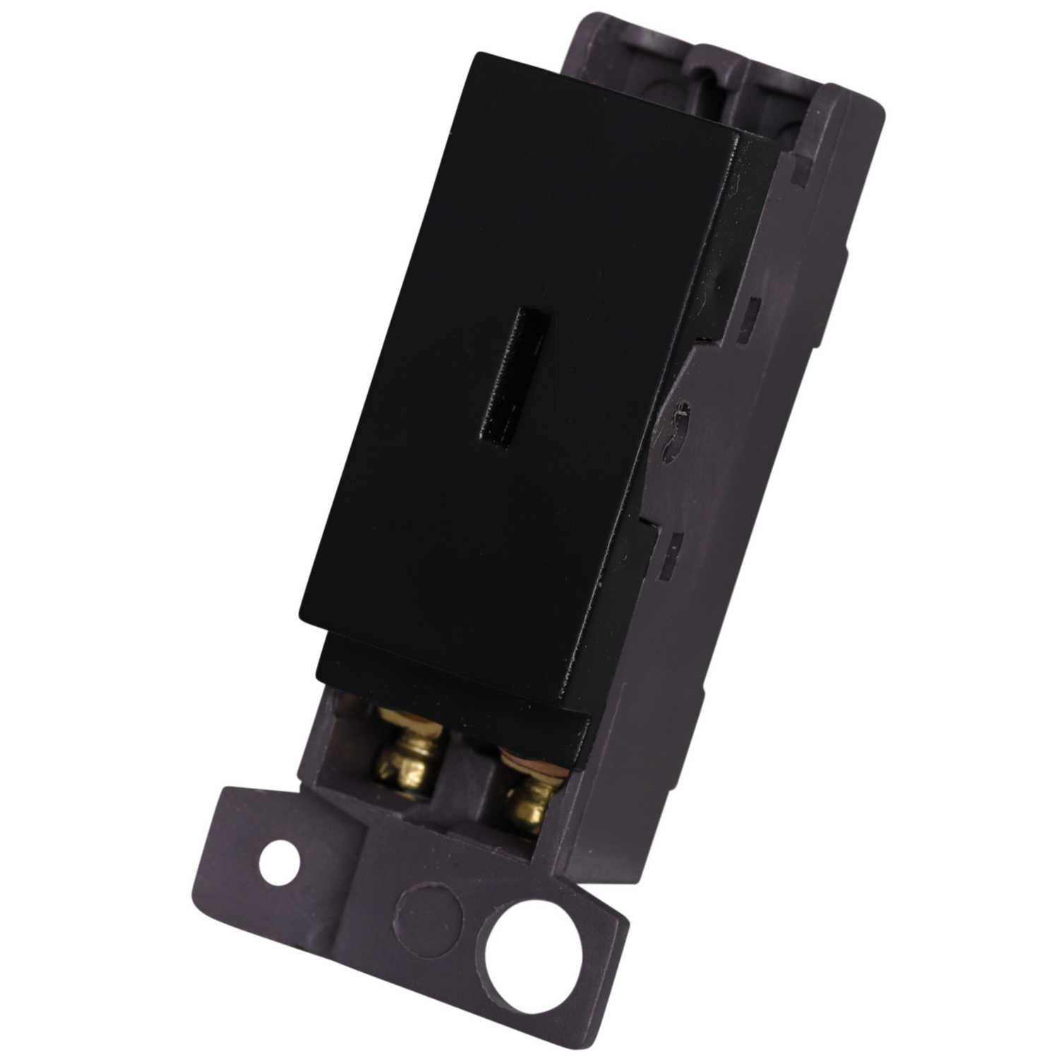 Scolmore Click Mini Grid 10A 2 Way Key Switch Module Black (MD003BK) | CEF