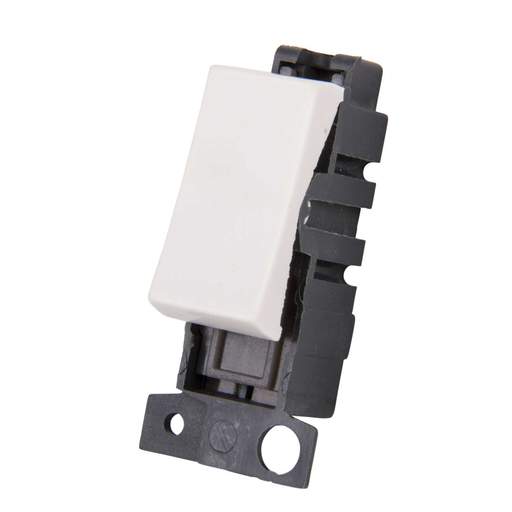 Scolmore Click Mini Grid 10A 2 Way Retractive Switch Module Polar White ...