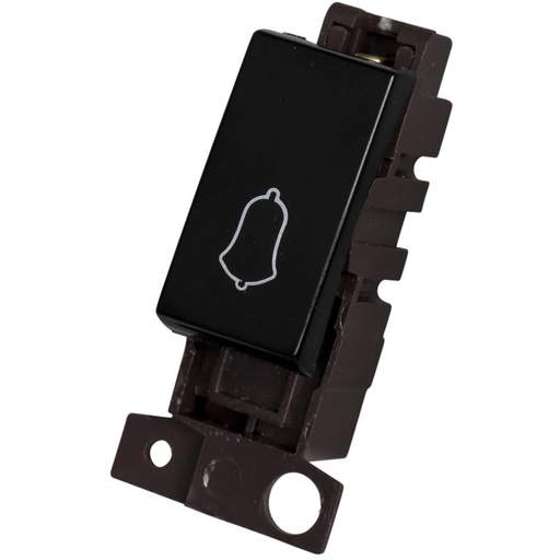 Scolmore Click Mini Grid 10A 1 Way Retractive Switch Module marked Bell ...