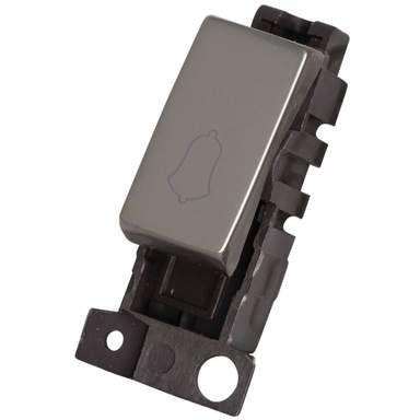 Scolmore Click Mini Grid 10A 1 Way Retractive Switch Module marked Bell ...