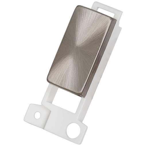 Scolmore Click Mini Grid 1 Module Blank Brushed Steel (MD008BS) | CEF