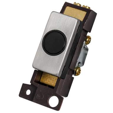 Scolmore Click Mini Grid 20A Flex Outlet Module Black Insert Stainless ...