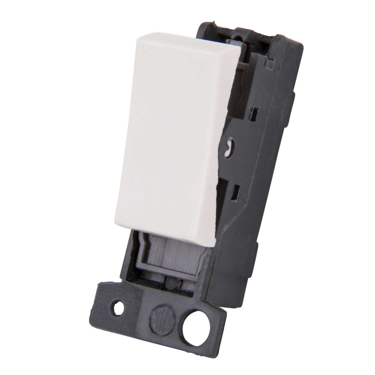 Scolmore Click Mini Grid 10A Double Pole Switch Module Polar White ...