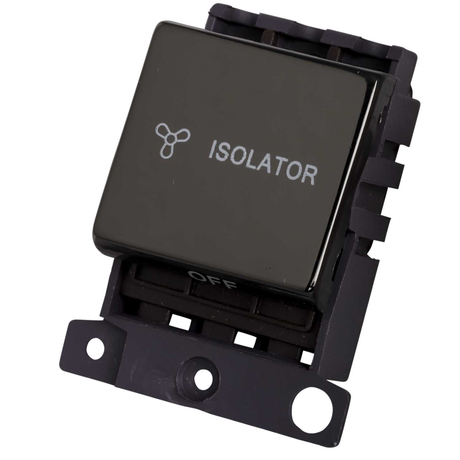 Scolmore Click Mini Grid 10A Triple Pole Fan Isolator Switch Module ...
