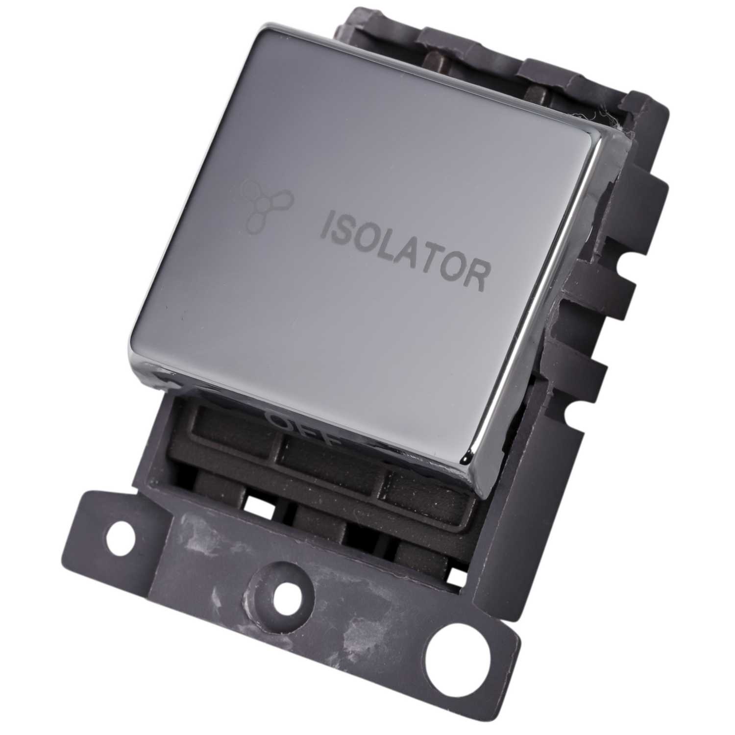 Scolmore Click Mini Grid 10A Triple Pole Fan Isolator Switch Module ...