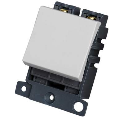 Scolmore Click Mini Grid 20A Double Pole Switch Module Polar White ...
