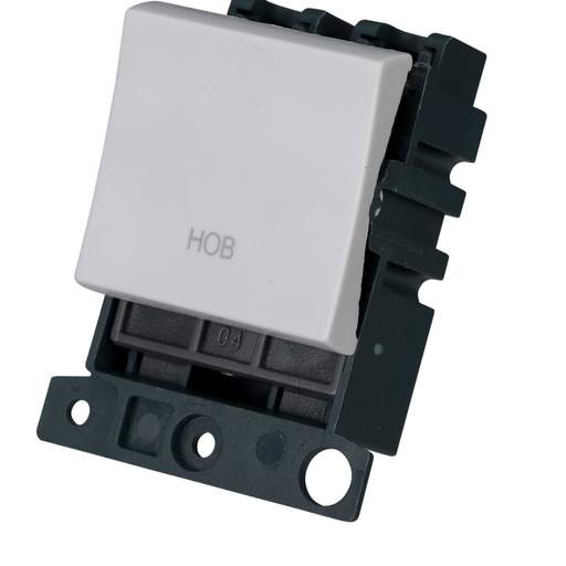 Scolmore Click Mini Grid 20A Double Pole Switch Module marked Hob Polar ...