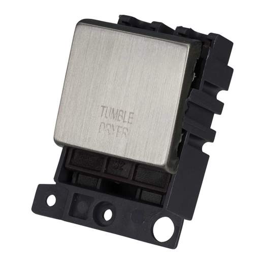 Scolmore Click Mini Grid 20A Double Pole Switch Module marked Tumble ...