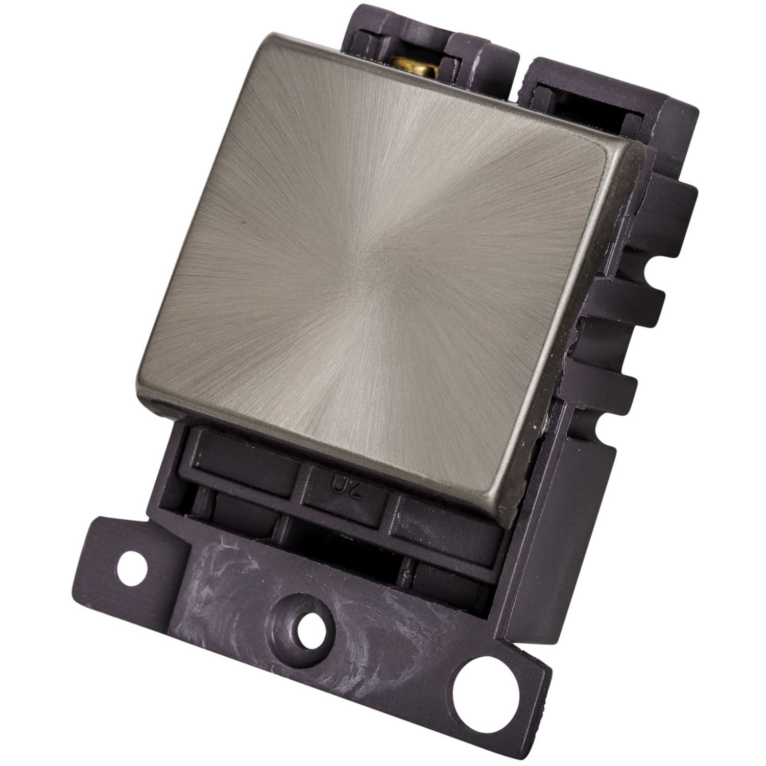 Scolmore Click Mini Grid 20A 2 Way Switch Module Brushed Steel (MD024BS ...