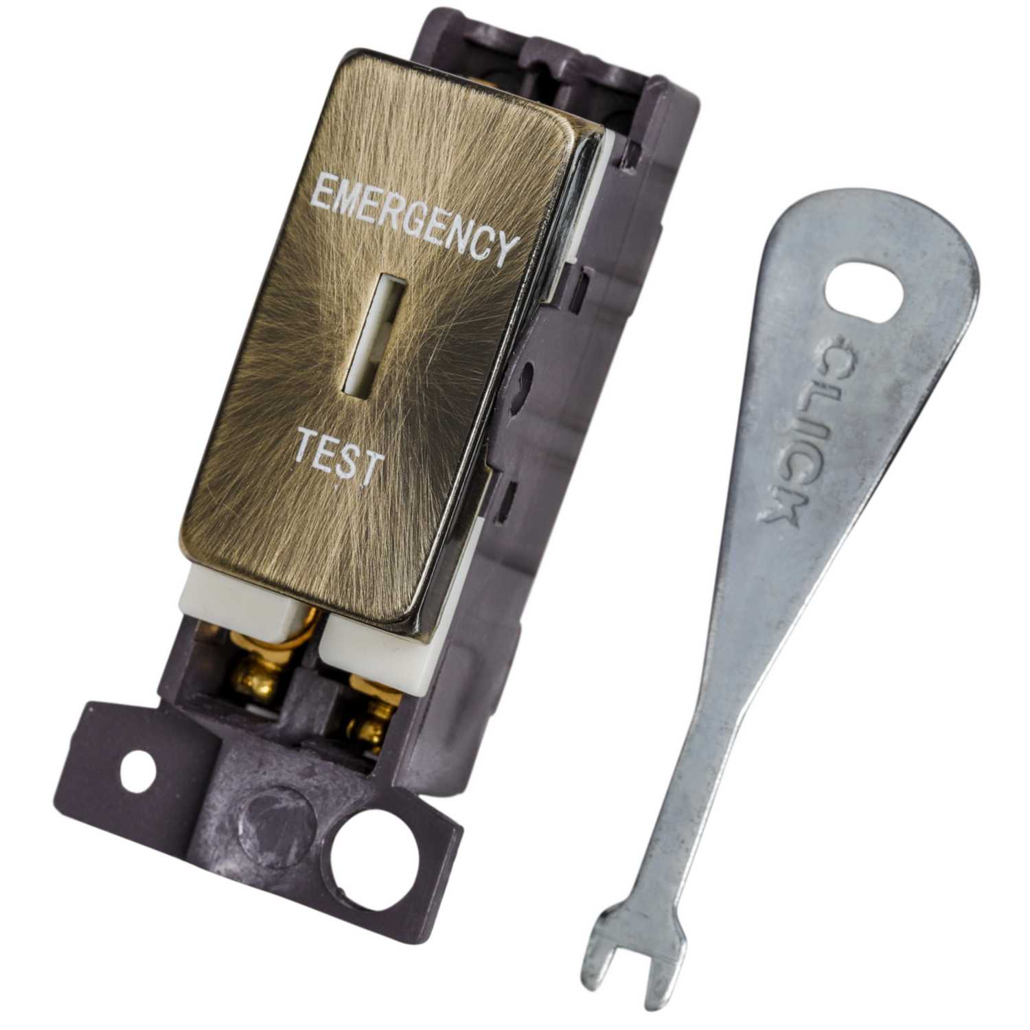 Scolmore Click Mini Grid 10A Double Pole Key Switch Module marked ...