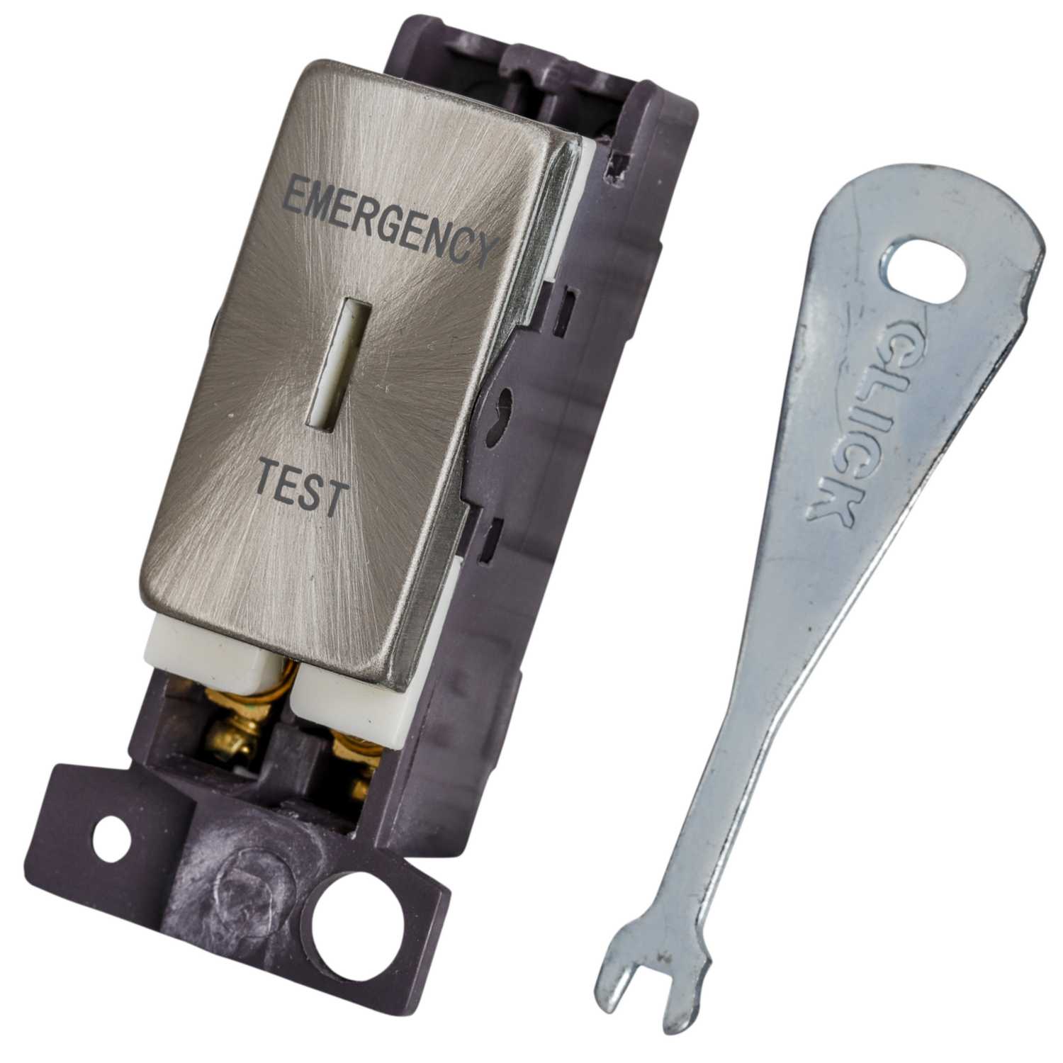 Scolmore Click Mini Grid 10A Double Pole Key Switch Module marked ...