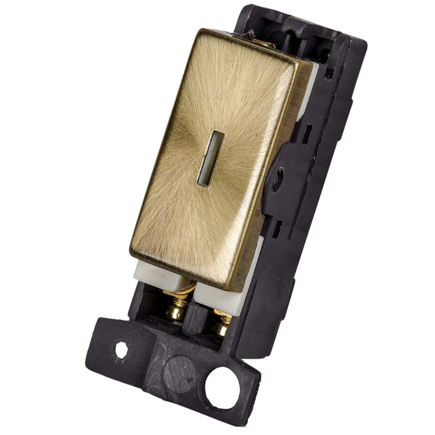 Scolmore Click Mini Grid 13A Double Pole Key Switch Module Antique ...