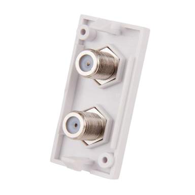 Scolmore Click New Media Double Satellite Euro Module White (MM406WH) | CEF