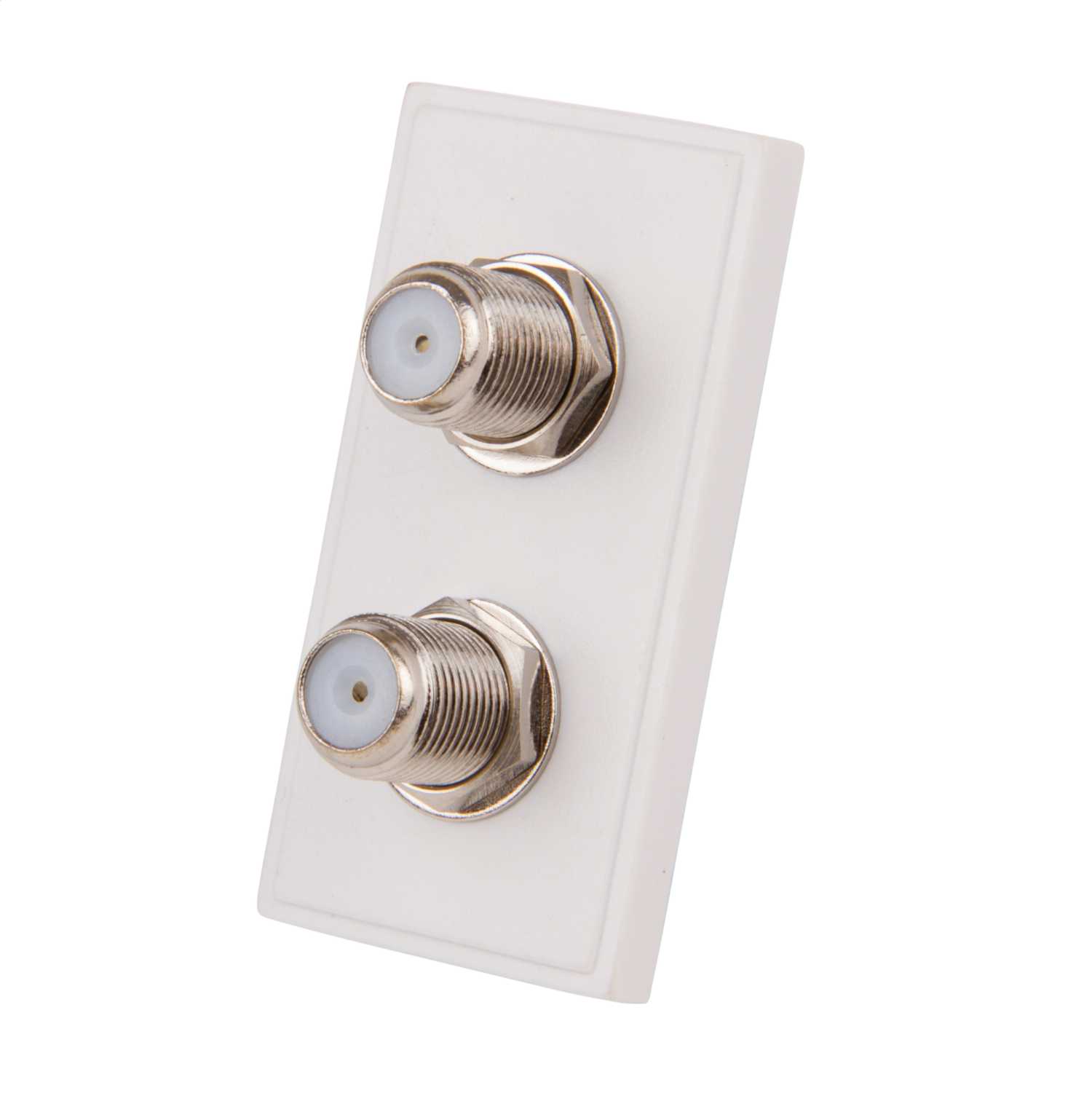 Scolmore Click New Media Double Satellite Euro Module White (MM406WH) | CEF