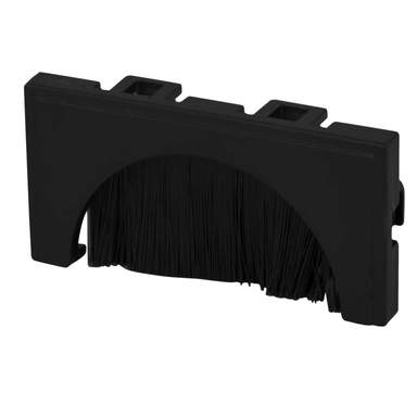 Scolmore Click New Media 1 Gang Brush Euro Module Black (MM550BK) | CEF