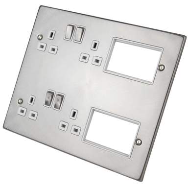 Scolmore Click New Media New Media Plate with 4 x 13A Double Pole ...
