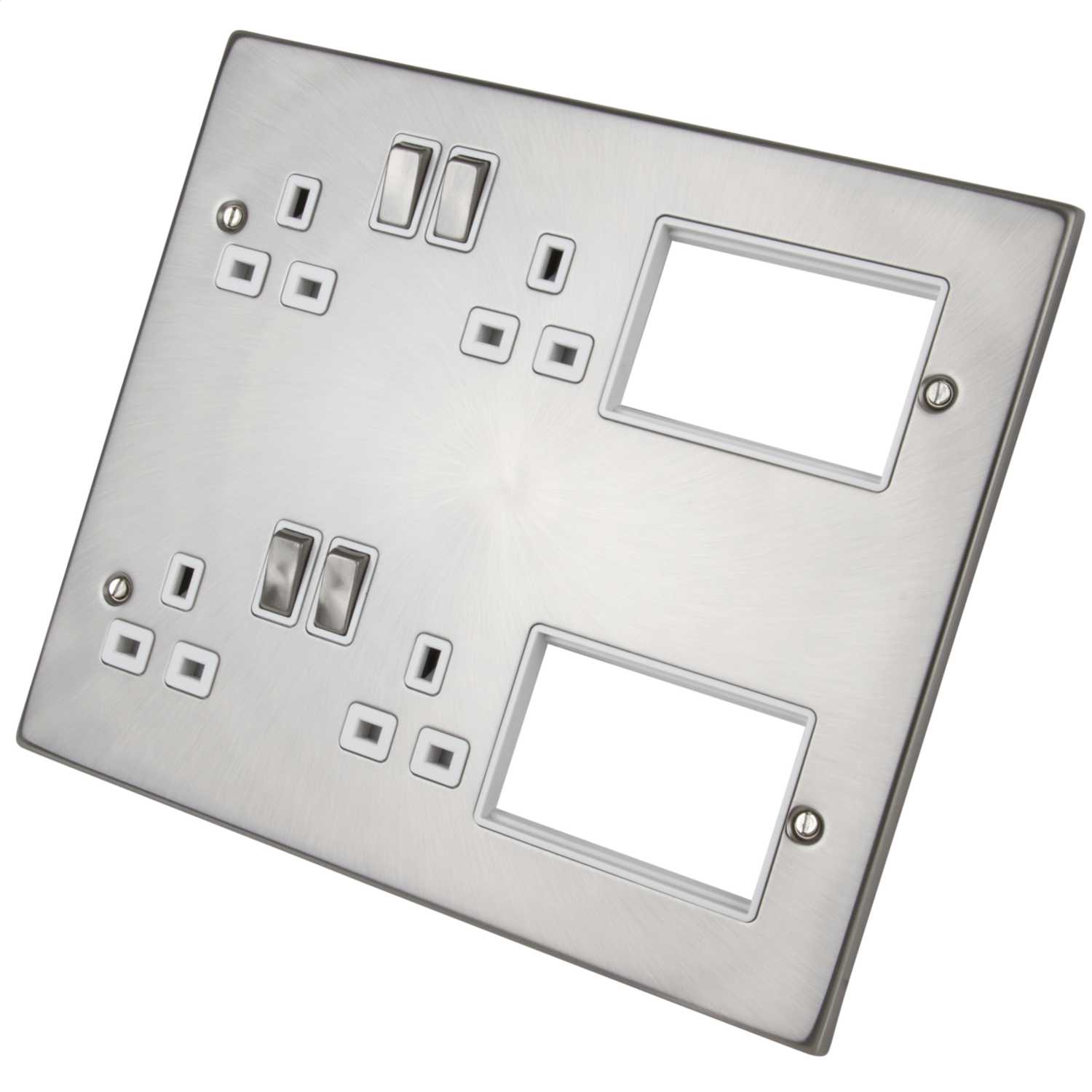 Scolmore Click New Media New Media Plate with 4 x 13A Double Pole ...