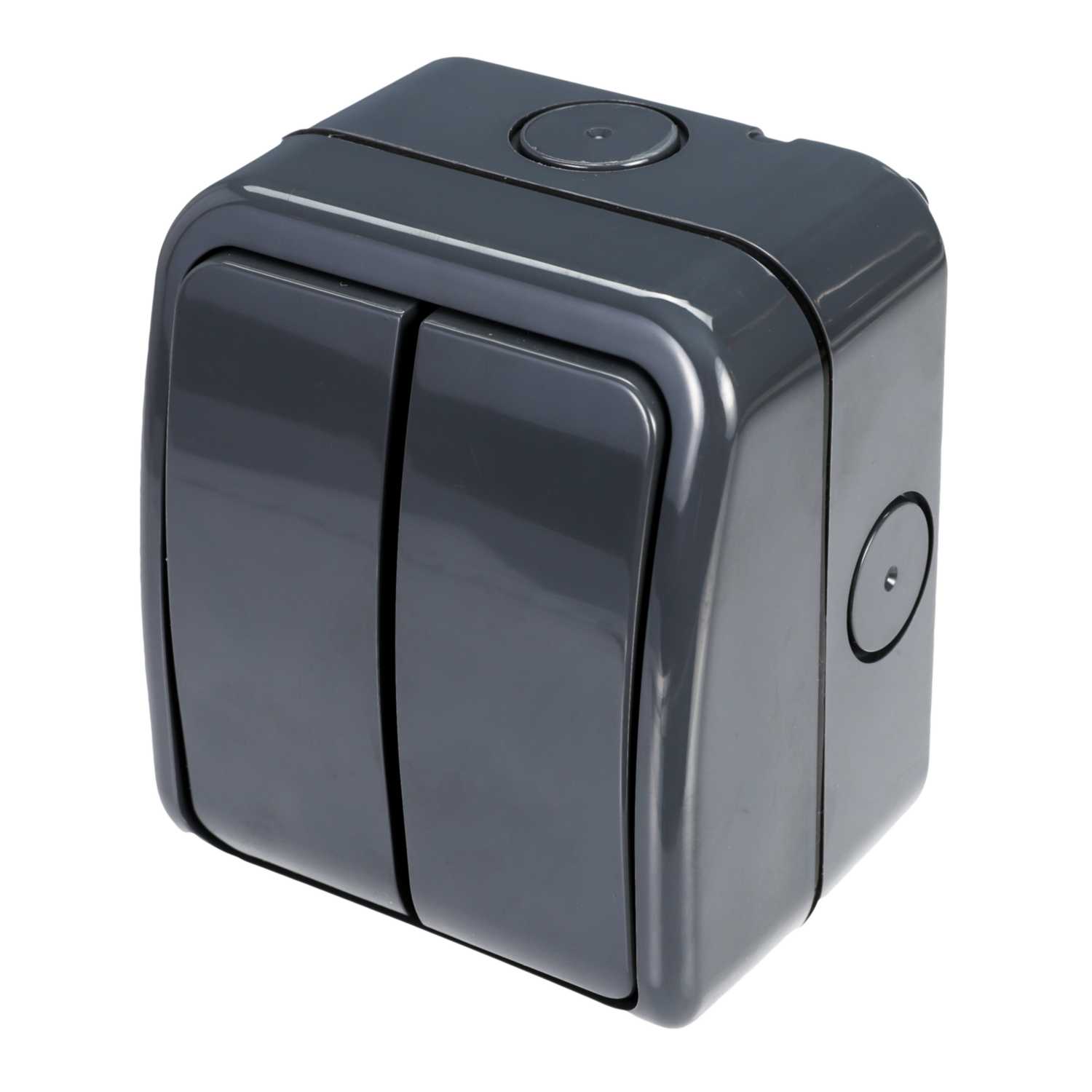 Scolmore 2 Gang Weatherproof Unfurnished Switch Enclosure with Minigrid ...