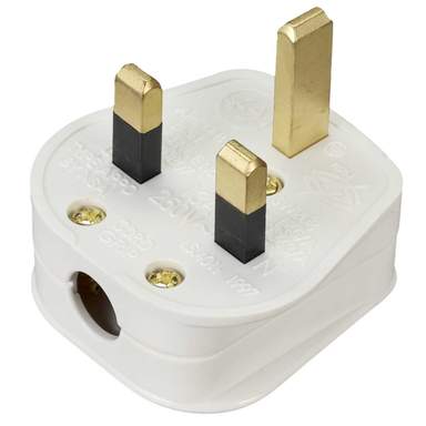 Scolmore Click 13A Fused Resilient Plug Top White (PA320) | CEF
