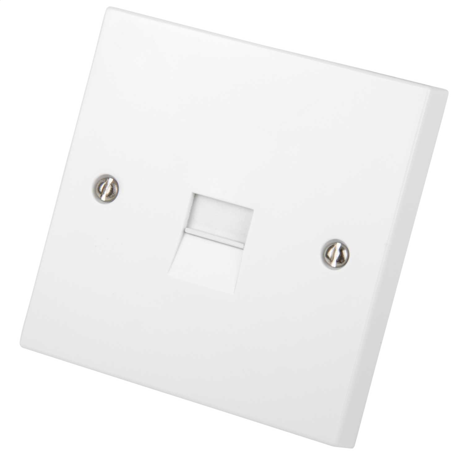 Scolmore Click Polar 1 Gang Master Telephone Socket White (PRW119) | CEF