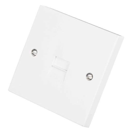 Scolmore Click Polar 1 Gang Secondary Telephone Socket White (PRW124) | CEF