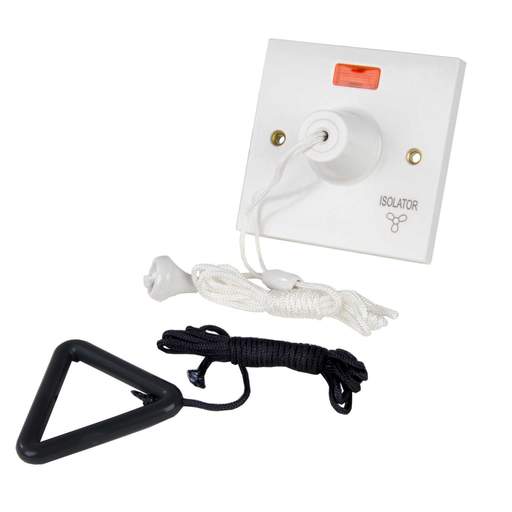Scolmore Click Part M 10A Triple Pole Pull Cord Fan Isolator Switch ...