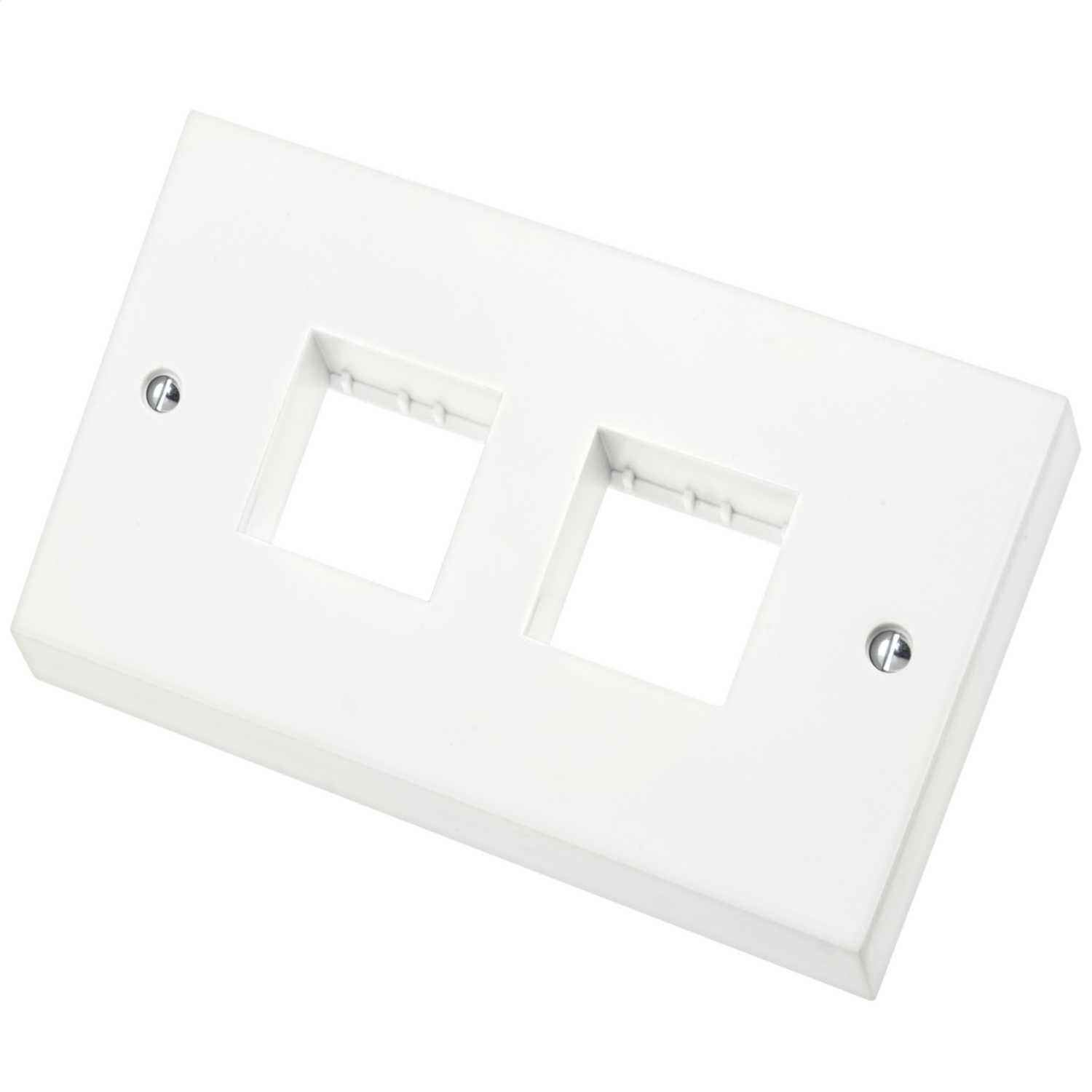 Scolmore Click Polar 2 Gang 4 Module (2+2) Minigrid Front Plate White ...