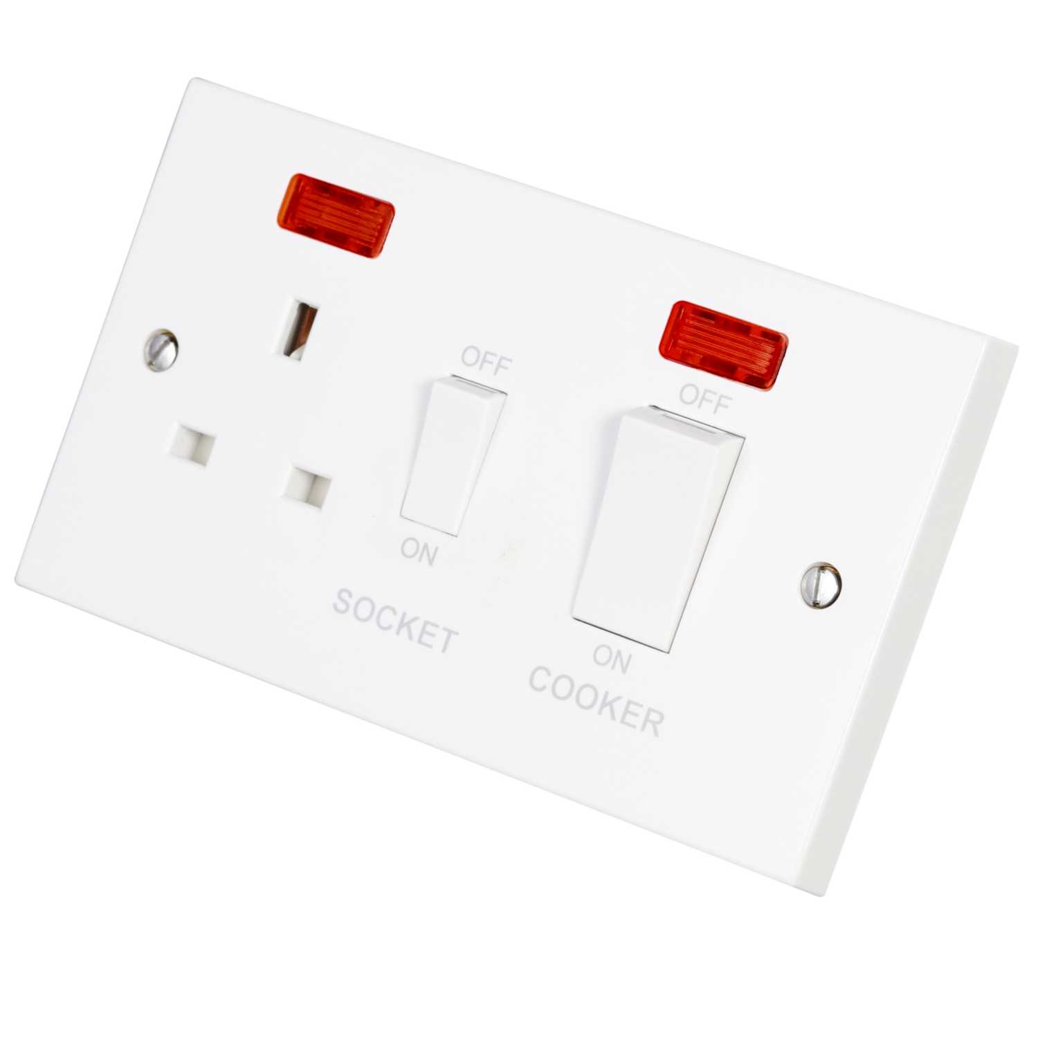 Scolmore Click Polar 45A DP Cooker Control Unit with Neon and White ...