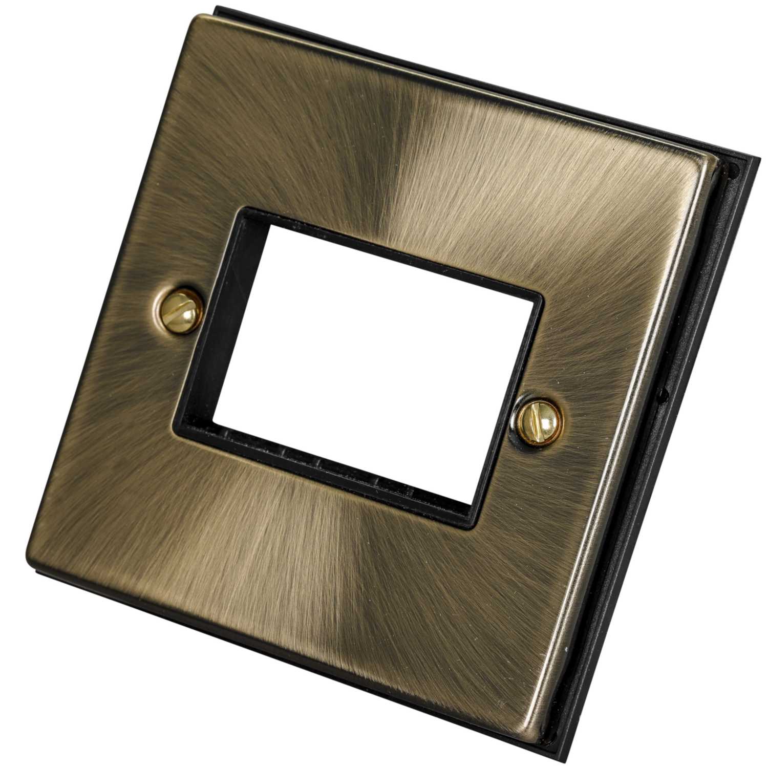 Scolmore Click Deco 1 Gang 3 Module Front Plate Black Insert Antique ...