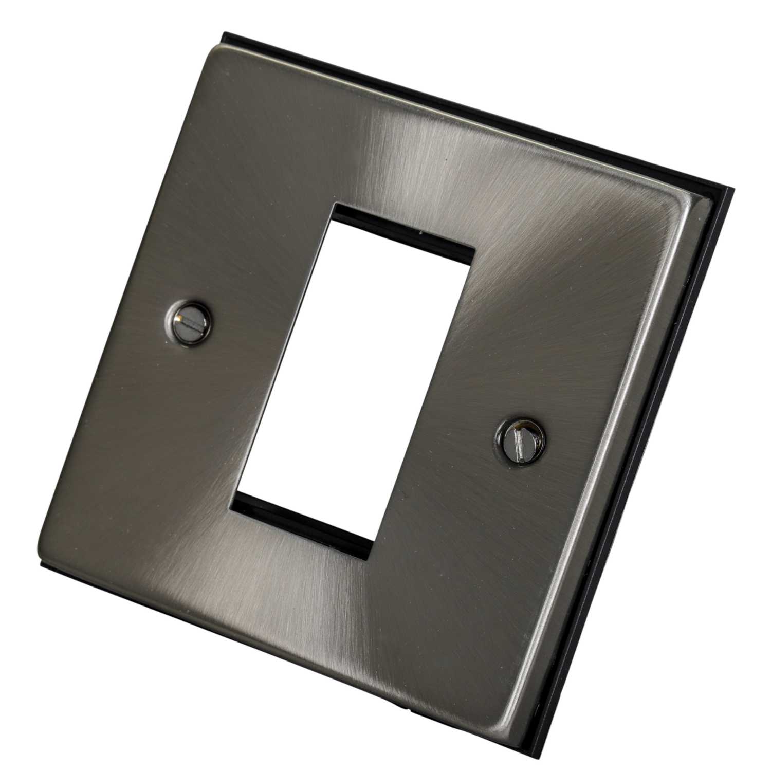 Scolmore Click New Media 1 Gang 1 Euro Module Front Plate Satin Chrome ...