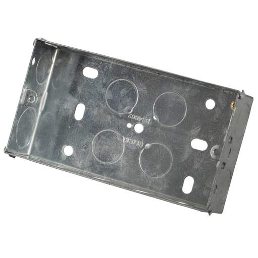 Scolmore Click Essentials 2 Gang 35mm Flush Metal Knockout Box (Sold in ...