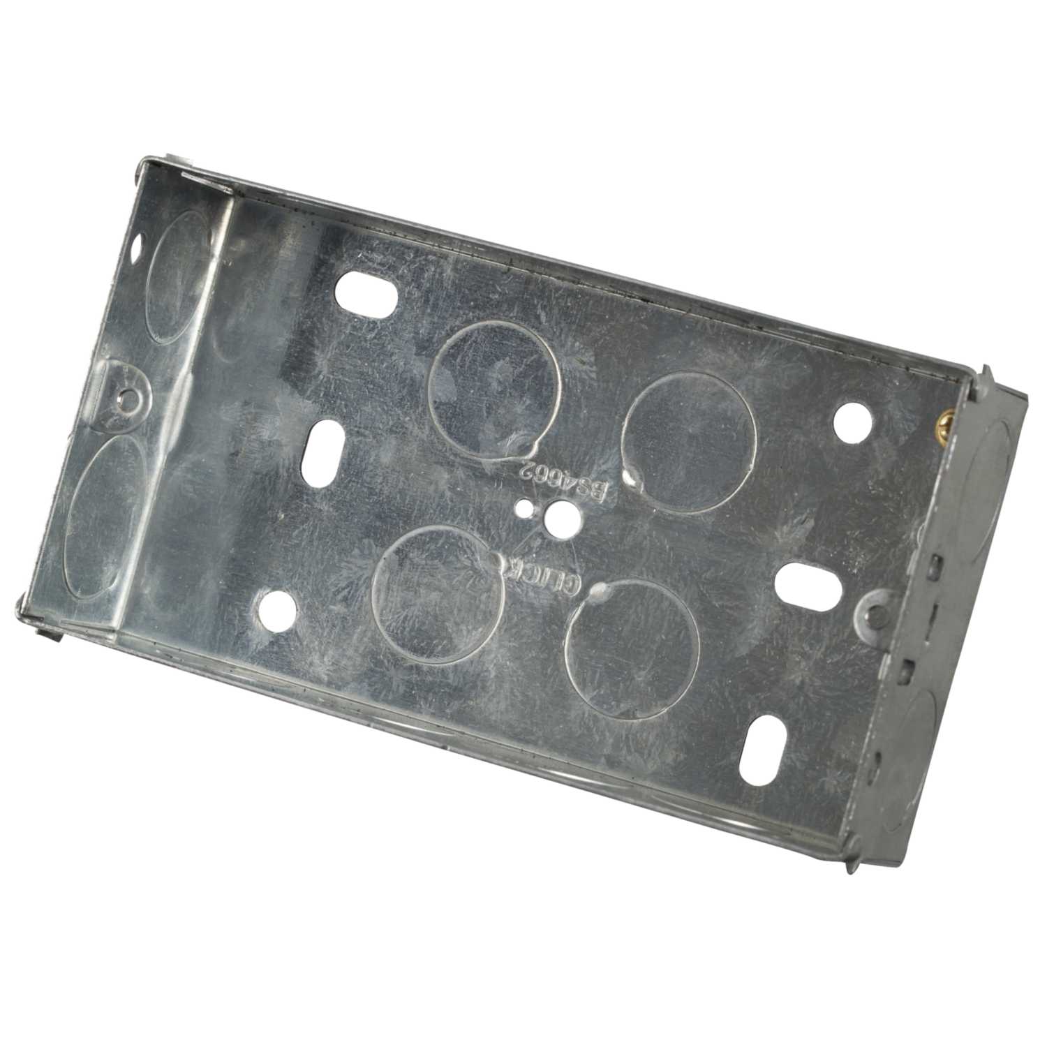 Scolmore Click Essentials 2 Gang 35mm Flush Metal Knockout Box (Sold in ...