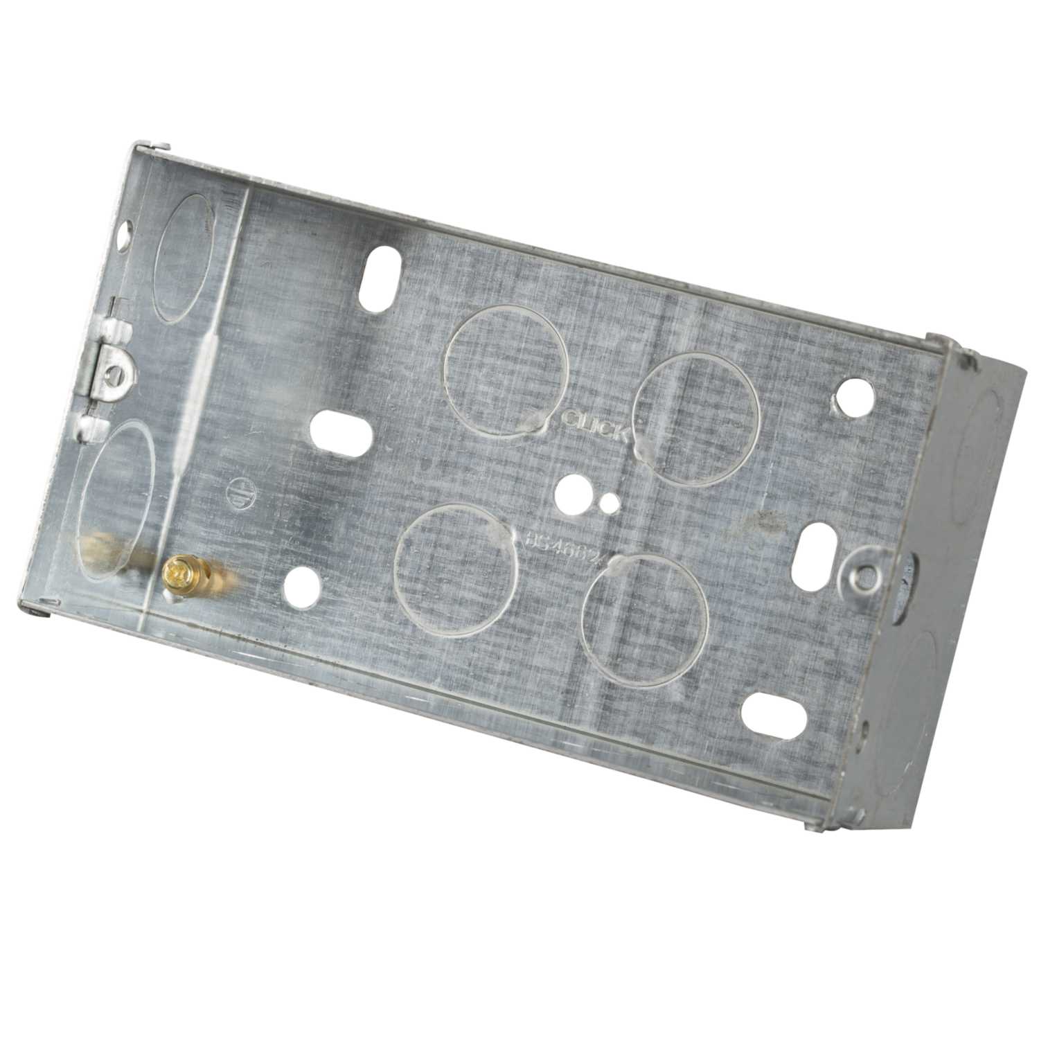 Scolmore Click Essentials 2 Gang 47mm Flush Metal Knockout Box (Sold in ...