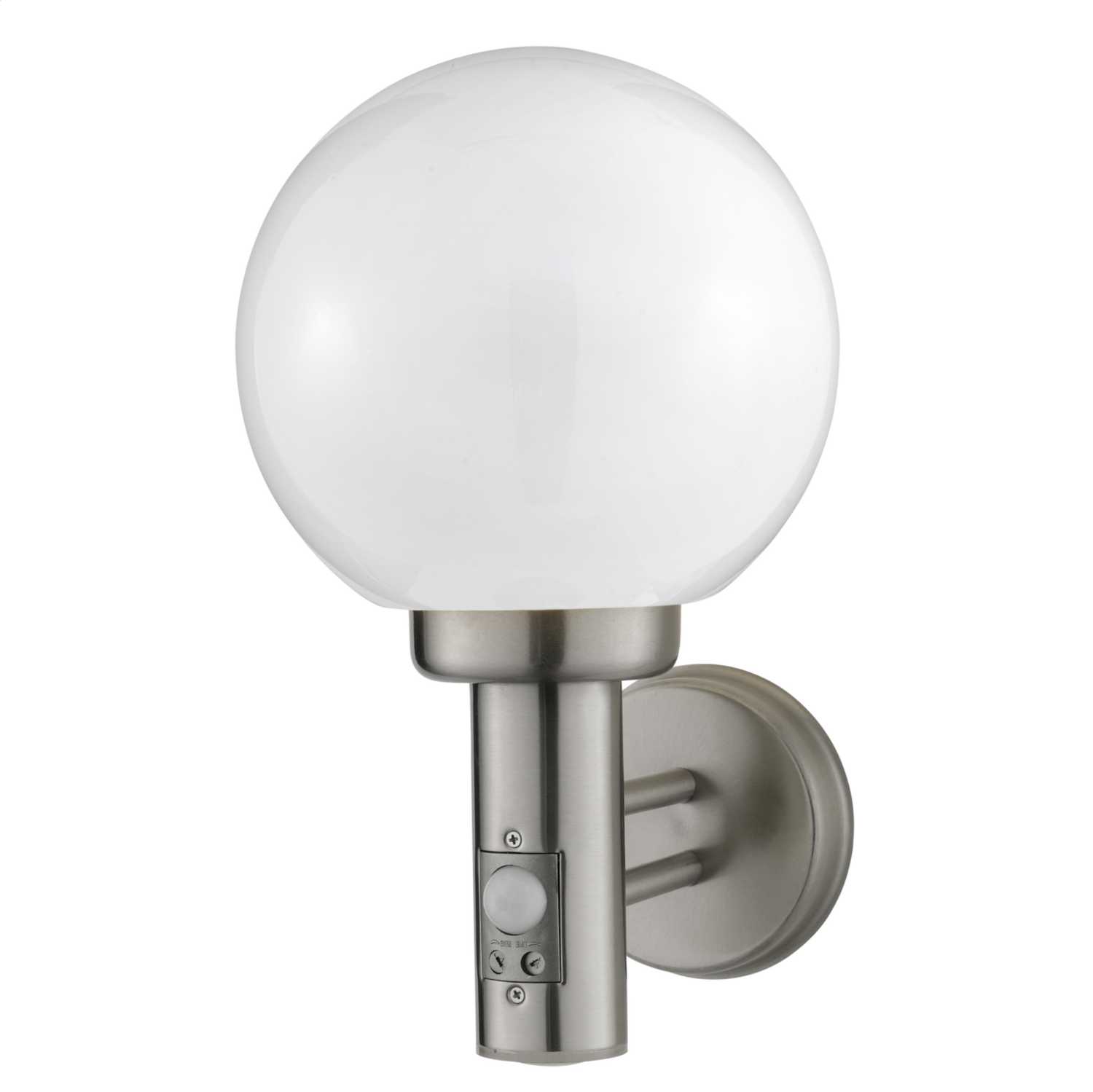 Searchlight External Wall Light with PIR Brushed Chrome (085) | CEF