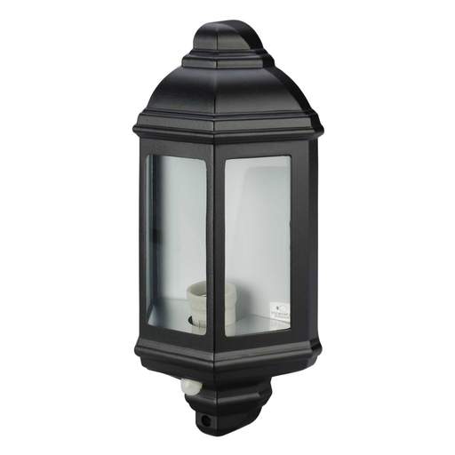 Searchlight Maine Outdoor Aluminium Half Lantern with PIR Black (280BK ...