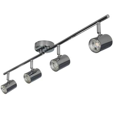 Searchlight Rollo 4 x 4W LED Light Spot Split Bar Chrome 3000K (3174CC ...