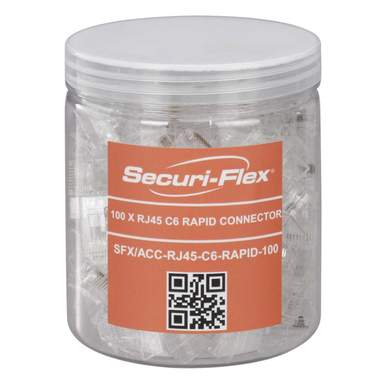 Securi-Flex CAT6 RJ45 UTP Rapid Connector Plug (Tub of 100) (SFX/ACC ...