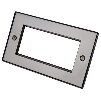 LGA Selectric 2 Gang 4 Module Front Plate Black Nickel (5M-15) | CEF