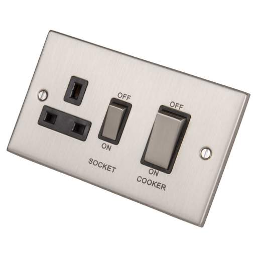 LGA Selectric 5M 45A DP Cooker Control Unit Metal / Black Insert Satin ...