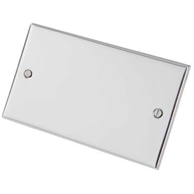 LGA Selectric 5M 2 Gang Blank Plate Polished Chrome (DSL343) | CEF