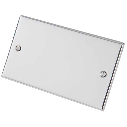 LGA Selectric 5M 2 Gang Blank Plate Polished Chrome (DSL343) | CEF