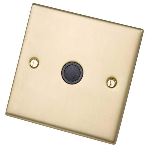 LGA Selectric 20A Flex Outlet Black Insert Satin Brass (DSL846) | CEF