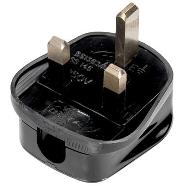 LGA Selectric 13A 3 Pin Resilient Plug Top Black (LG102B) | CEF