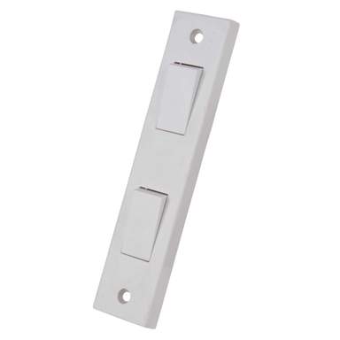 LGA Selectric 10A 2 Gang 2 Way Architrave Switch White (LG202ARC) | CEF