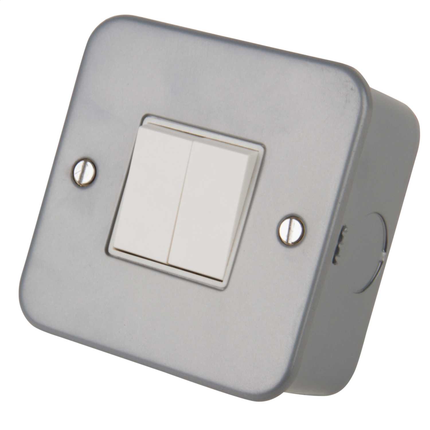 LGA Selectric 10A 2 Gang 2 Way Light Switch Metal Clad (LG202MB) | CEF