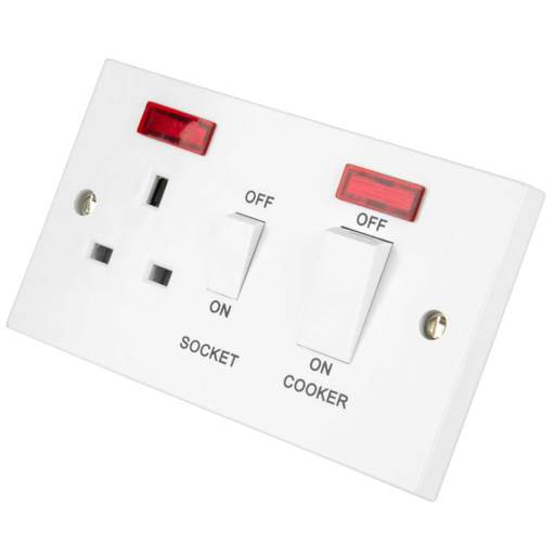 LGA Selectric 45A DP Cooker Control Unit with Neon and White Rocker ...